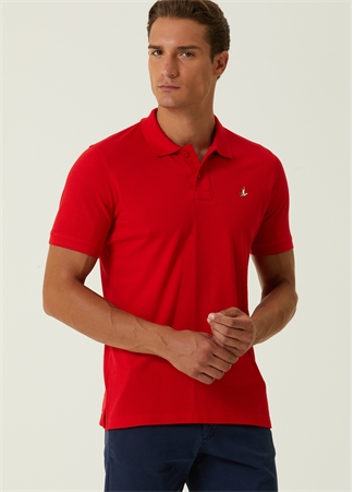 Beymen Club Erkek Basic Comfort Fit Kırmızı Polo Yaka T-shirt L