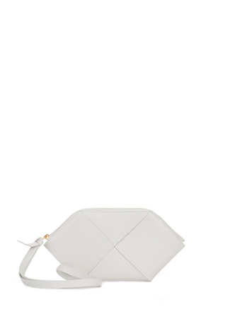 Bottega Veneta Kadın Beyaz Örgü Dokulu Deri El Portföyü EU