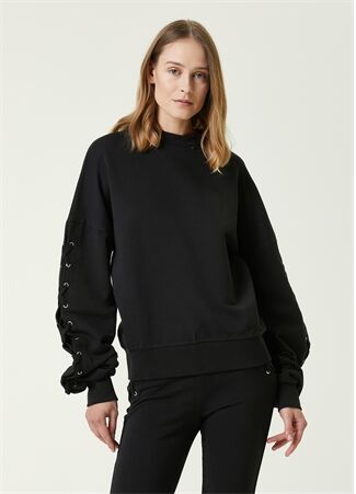 Lol Kadın Delphine Siyah Kuşgözü Detaylı Sweatshirt EU Lol Kadın Delphine Siyah Kuşgözü Detaylı Sweatshirt EU