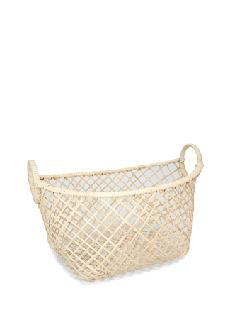 Hübsch Bej Kulp Detaylı Rattan Sepet Hübsch Bej Kulp Detaylı Rattan Sepet