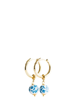 Chasing Pieces Kadın Evil Eye Mini Desenli Altın Rengi Kaplama Küpe Mavi EU Chasing Pieces Kadın Evil Eye Mini Desenli Altın Rengi Kaplama Küpe Mavi EU