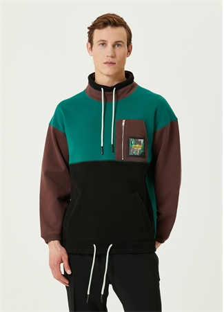 Ambush Erkek Colorblocked Logolu Yakası Bağcıklı Sweatshirt M Eu Ambush Erkek Colorblocked Logolu Yakası Bağcıklı Sweatshirt M Eu