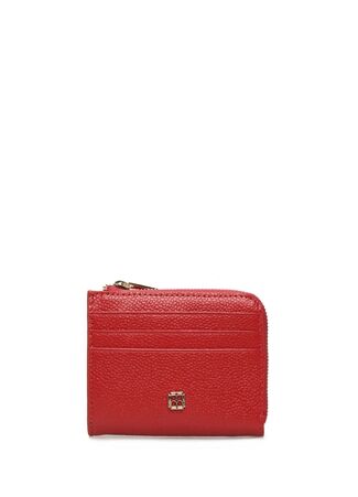 Beymen Hediye Kadın Kırmızı Dokulu Deri Kartlık EU