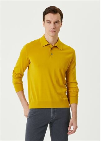 Zegna Erkek Sarı Polo Yaka Triko 48 It Zegna Erkek Sarı Polo Yaka Triko 48 It