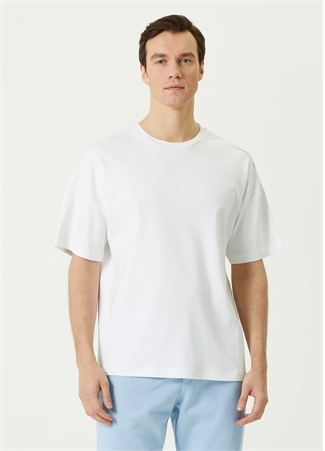 SimpleQloth Ekru Oversize T-shirt Beyaz XS EU SimpleQloth Ekru Oversize T-shirt Beyaz XS EU