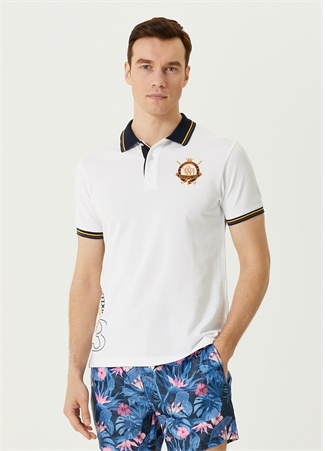 Ruck&maul Erkek Beyaz Polo Yaka Logo Patchli T-shirt L Eu Ruck&maul Erkek Beyaz Polo Yaka Logo Patchli T-shirt L Eu