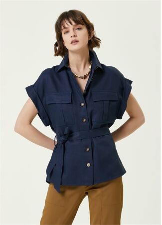 Network Kadın Regular Fit Lacivert Gömlek S EU