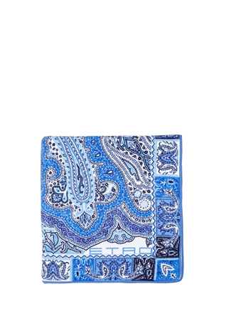 Etro Home Mavi Şal Desenli Plaj Havlusu Etro Home Mavi Şal Desenli Plaj Havlusu