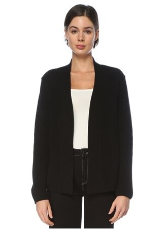 Beymen Club Kadın Siyah Arkası Pilili Şifon Garnili Kısa Hırka L