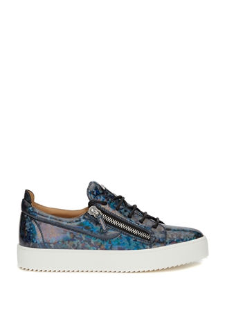 Giuseppe Zanotti Erkek Colorblocked Fermuar Detaylı Deri Sneaker Mavi 39.5 EU Giuseppe Zanotti Erkek Colorblocked Fermuar Detaylı Deri Sneaker Mavi 39.5 EU
