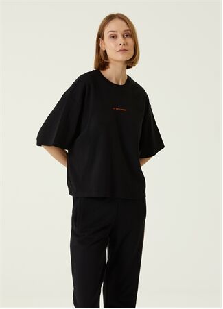 Les Benjamins Kadın Oversize Siyah T-shirt L EU