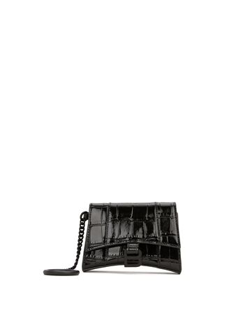 Balenciaga Kadın Siyah Krokodil Dokulu Deri Mini Çanta EU Balenciaga Kadın Siyah Krokodil Dokulu Deri Mini Çanta EU