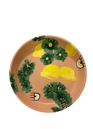 Eye Sicilia Kaplankaya Limone Desenli Dekoratif Tabak Sarı