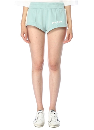 Palm Angels Kadın Mavi Beyaz Logolu Şort XS EU Palm Angels Kadın Mavi Beyaz Logolu Şort XS EU