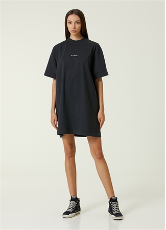 Acne Studios Kadın Siyah Mini T-shirt Elbise M EU Acne Studios Kadın Siyah Mini T-shirt Elbise M EU