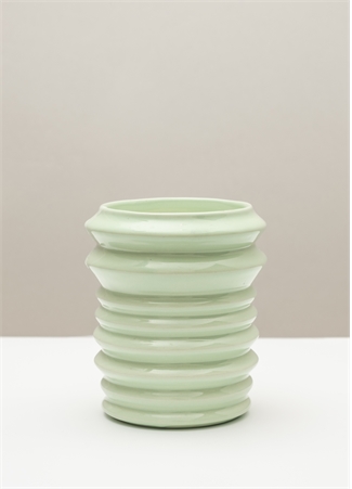 Vibe Pistachio Mint Geometrik Formlu Seramik Mumluk Yeşil Vibe Pistachio Mint Geometrik Formlu Seramik Mumluk Yeşil