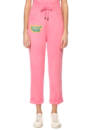 Balmain Kadın Pembe Beli Kordonlu Patchli Cropped Eşofman Altı 36 FR Balmain Kadın Pembe Beli Kordonlu Patchli Cropped Eşofman Altı 36 FR