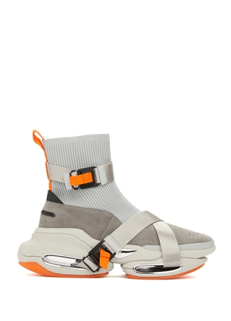 Balmain Erkek B Bold Gri Turuncu Sneaker 4 EU