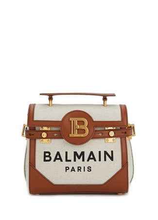 Balmain Kadın B Buzz Bej Logolu Omuz Çantası EU Balmain Kadın B Buzz Bej Logolu Omuz Çantası EU
