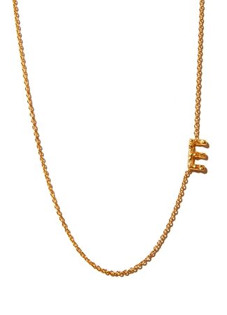 Fidelle Kadın Sideways Alphabet E Formlu Altın Rengi Kolye L EU