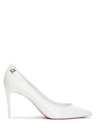 Christian Louboutin Kadın Beyaz Deri Stiletto 38.5 Eu Christian Louboutin Kadın Beyaz Deri Stiletto 38.5 Eu