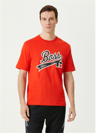 Boss Erkek Relaxed Fit Turuncu Logo Detaylı T-shirt S EU Boss Erkek Relaxed Fit Turuncu Logo Detaylı T-shirt S EU