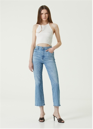 J Brand Kadın Franky Yüksek Bel Bootcut Jean Pantolon Mavi 24 US J Brand Kadın Franky Yüksek Bel Bootcut Jean Pantolon Mavi 24 US