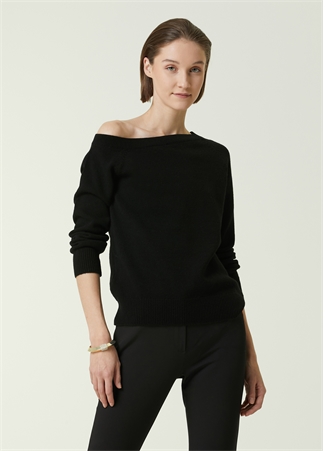 Beymen Collection Kadın Siyah Asimetrik Yün Kazak S