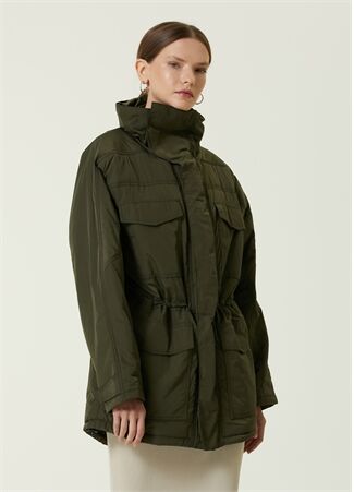 Academia Kadın Haki Dik Yaka Mont 42