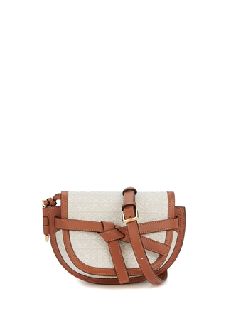 Loewe Kadın Mini Gate Taba Beyaz Çanta Kahverengi EU Loewe Kadın Mini Gate Taba Beyaz Çanta Kahverengi EU