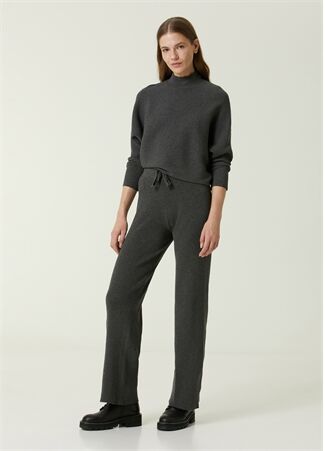 Beymen Club Kadın Antrasit Bol Triko Pantolon Gri S