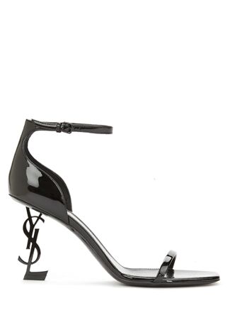 Kadın Opyum Siyah Deri Sandalet 37 EU