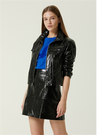 Beymen Club Kadın Siyah Rugan Trucker Ceket 36 Beymen Club Kadın Siyah Rugan Trucker Ceket 36