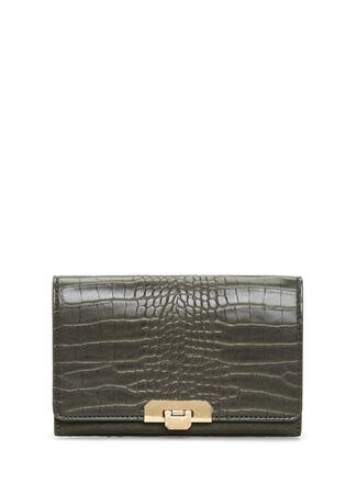 Beymen Kadın Koyu Yeşil Krokodil Dokulu Omuz Çantası EU