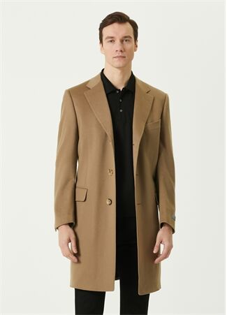 Canali Erkek Bej Kaşmir Palto 58 IT