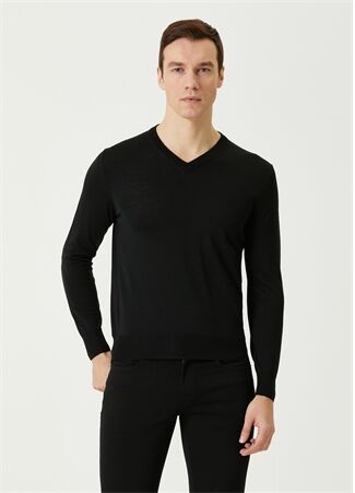 Canali Erkek Siyah Yün Triko 54 IT