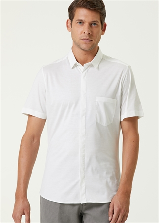 Palzileri Lab Erkek Beyaz Polo Yaka Kısa Kollu Gömlek 4 IT Palzileri Lab Erkek Beyaz Polo Yaka Kısa Kollu Gömlek 4 IT