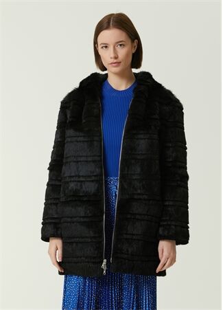 Beymen Club Kadın Siyah Çift Taraflı Deri Kaban XS