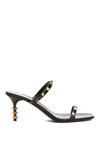 Valentino Garavani Kadın Rockstud Siyah Deri Terlik 36 EU