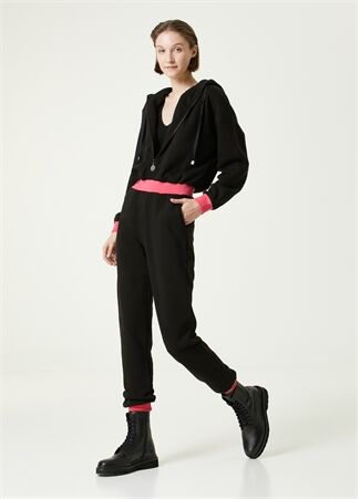 Ace Nayman Kadın Gina Siyah Pembe Tulum S EU