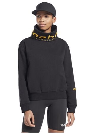 Reebok x Victoria Beckham Kadın Siyah Dik Yaka Sweatshirt XS EU Reebok x Victoria Beckham Kadın Siyah Dik Yaka Sweatshirt XS EU