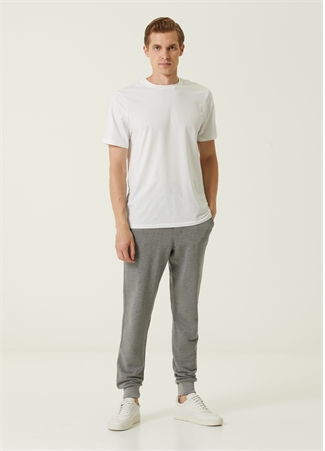 Pal Zileri Erkek Gri Beli Kordonlu Jogger Triko Pantolon 50 IT Pal Zileri Erkek Gri Beli Kordonlu Jogger Triko Pantolon 50 IT
