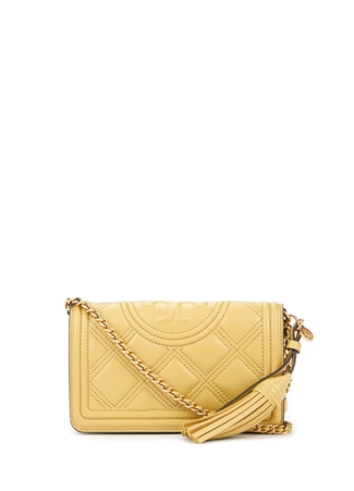 Tory Burch Kadın Sarı Kapitoneli Logolu Deri Omuz Çantası Bej Eu Tory Burch Kadın Sarı Kapitoneli Logolu Deri Omuz Çantası Bej Eu