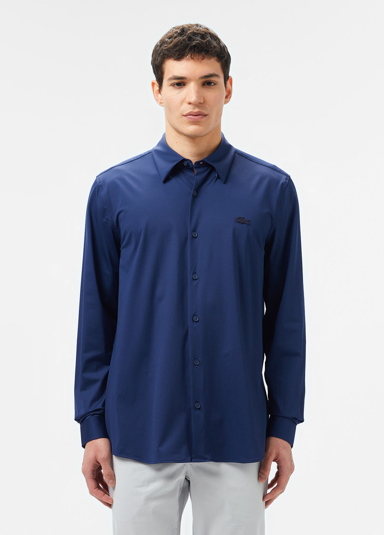 Lacoste Lacivert-166 Erkek Lacivert Slim Fit Uzun Kollu Erkek Gömlek ...