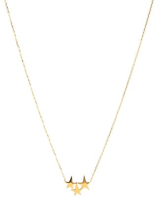 Collection-Alper Tunçoku Kadın Yıldız Detaylı Altın Rengi Kolye EU