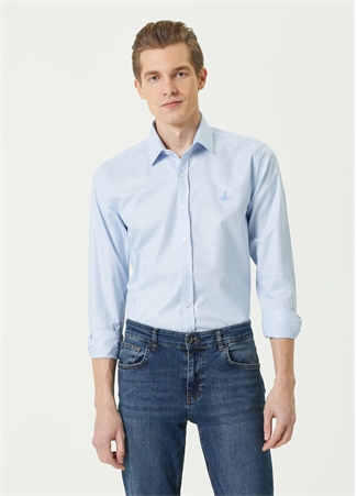 Beymen Club Erkek Comfort Fit Mavi Mikro Desenli Gömlek S EU Beymen Club Erkek Comfort Fit Mavi Mikro Desenli Gömlek S EU