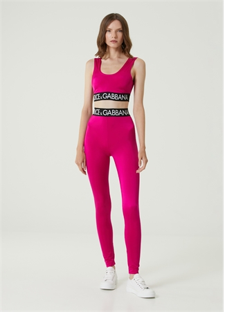 Dolce&Gabbana Kadın Şeftali Logo Bantlı Tayt Pembe 42 IT Dolce&Gabbana Kadın Şeftali Logo Bantlı Tayt Pembe 42 IT