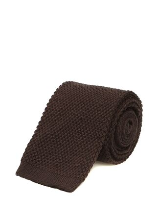 Beymen Collection Erkek Kahverengi Dokulu Kravat EU IT