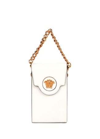 Versace Kadın La Medusa Beyaz Deri Çanta Eu Versace Kadın La Medusa Beyaz Deri Çanta Eu