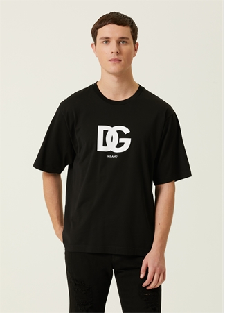 Dolce&Gabbana Erkek Siyah Logo Detaylı T-shirt 44 IT Dolce&Gabbana Erkek Siyah Logo Detaylı T-shirt 44 IT